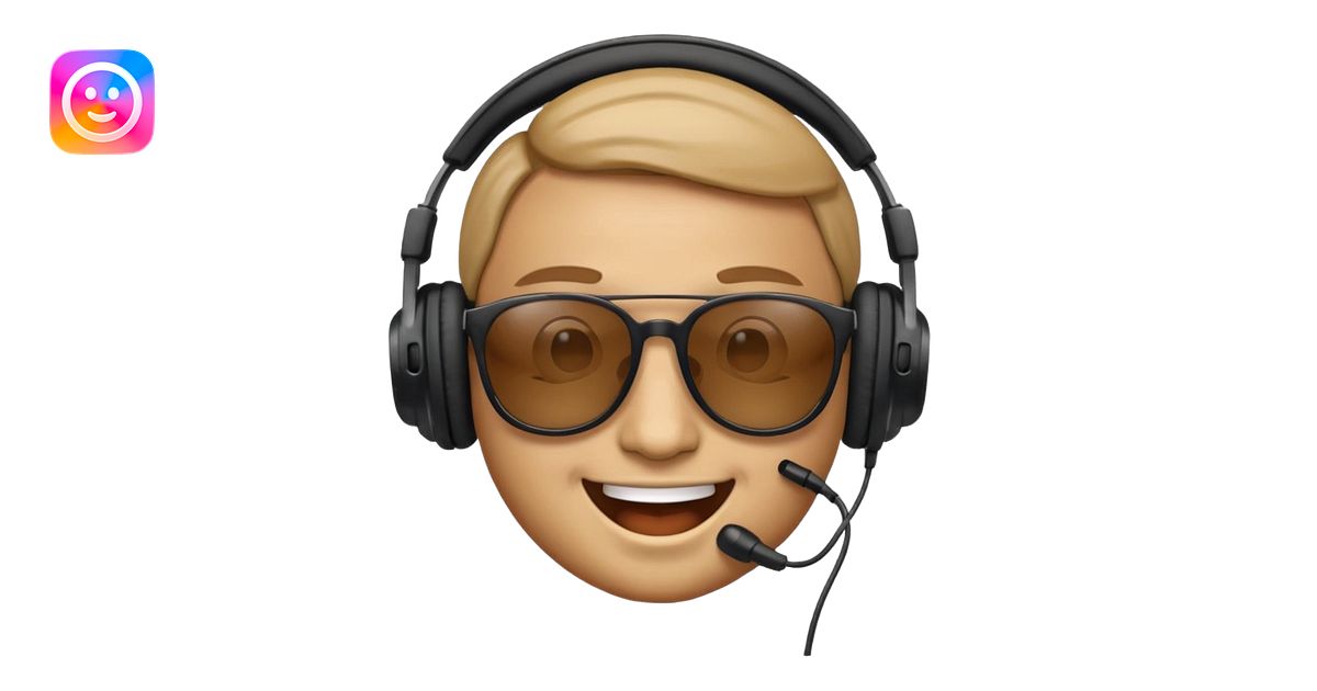 make an face emoji. I will use it for my music playlist. so make it ...