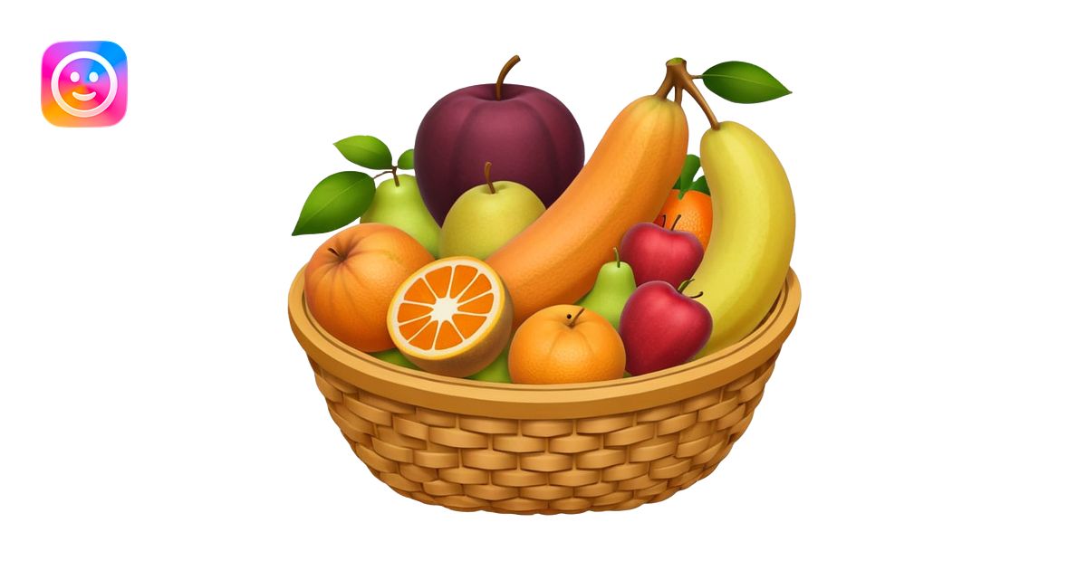 generate an image for fruits basket emoji | AI Emoji Generator