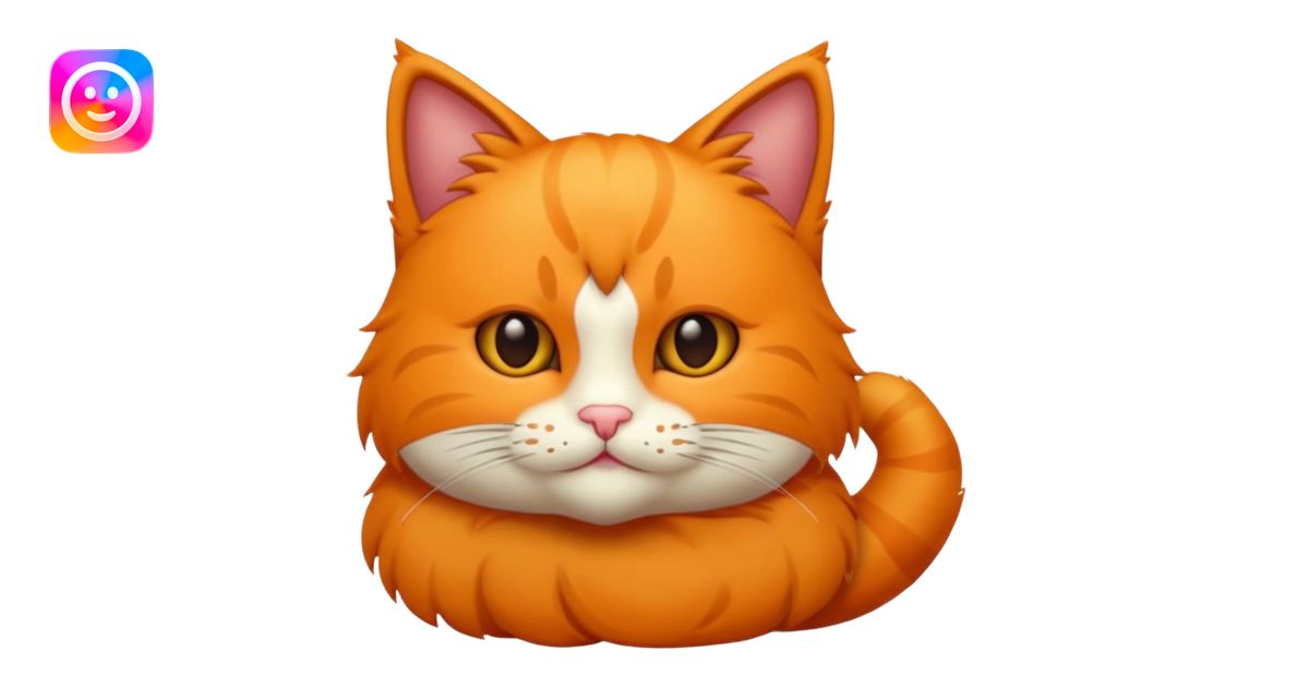 tierno gatito naranja emoji | AI Emoji Generator