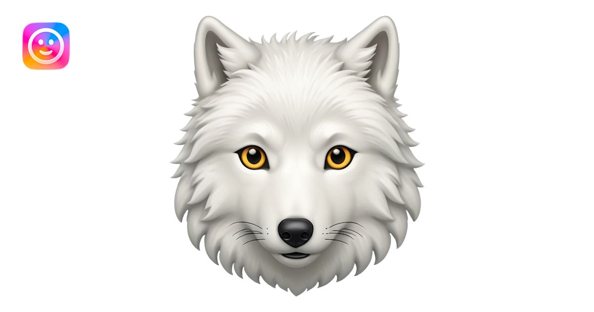 Hyper-realistic Arctic wolf emoji | AI Emoji Generator