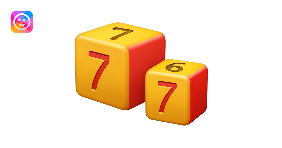 2 blocks saying "6" and "7" emoji | AI Emoji Generator