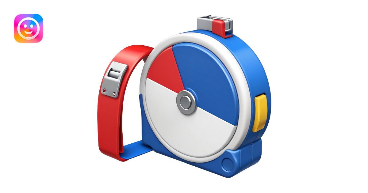 Create my a cartoon/realistic tape measure thats red white and blue. Do ...