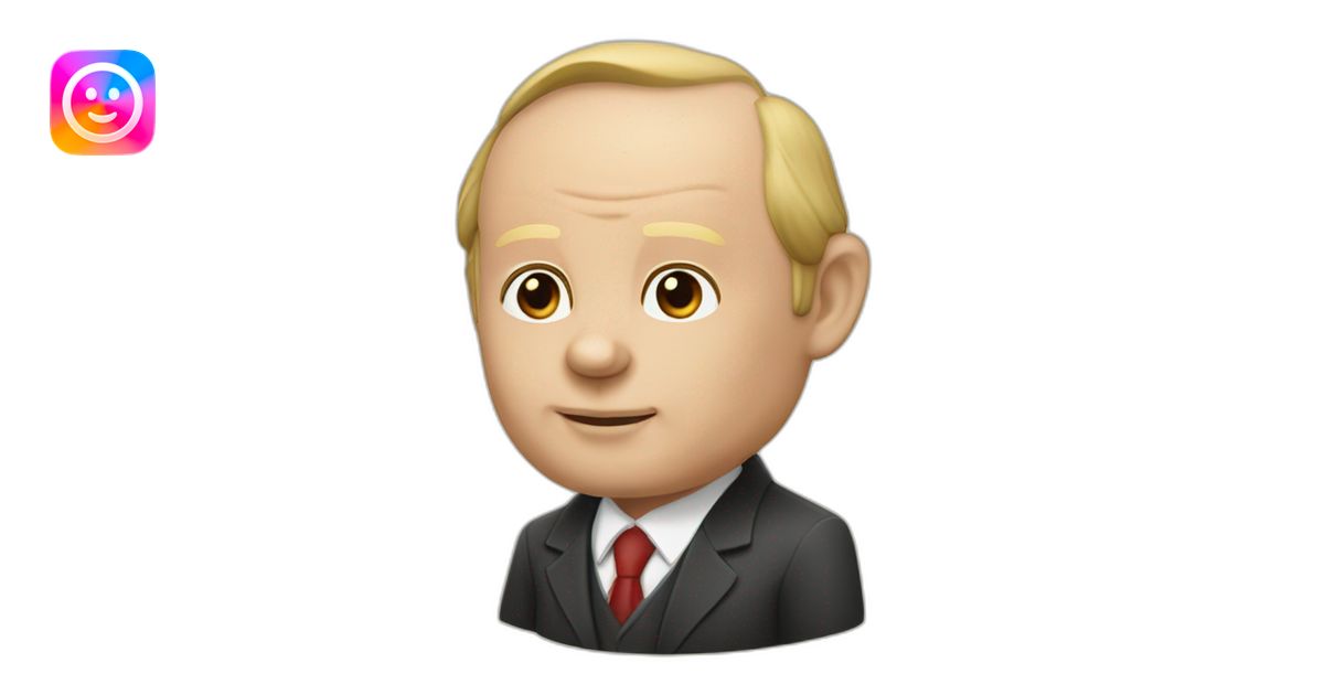 Vladimir Poutine sur un ours emoji | AI Emoji Generator