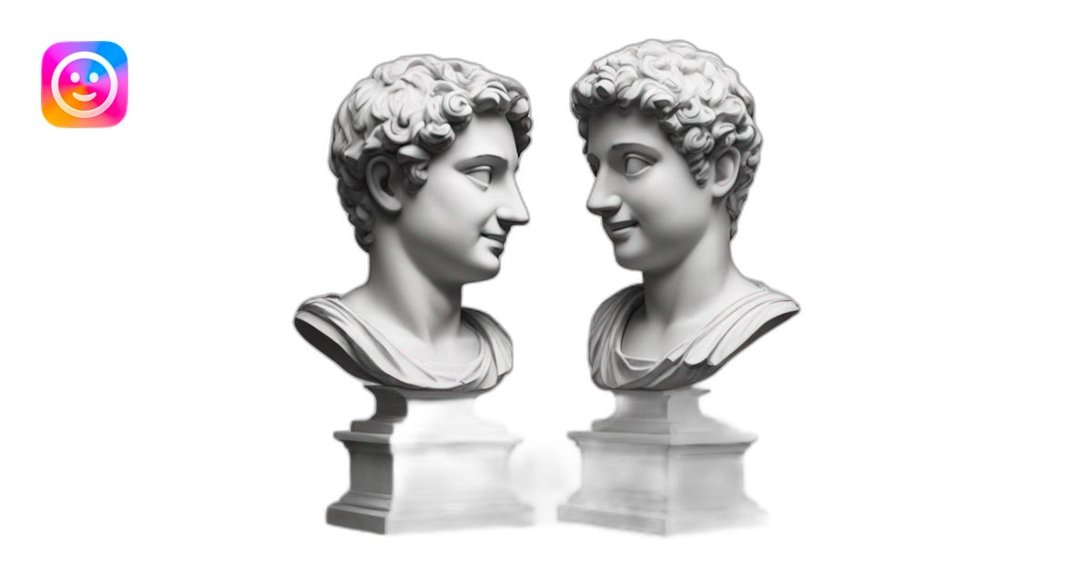 two friends roman statues emoji | AI Emoji Generator