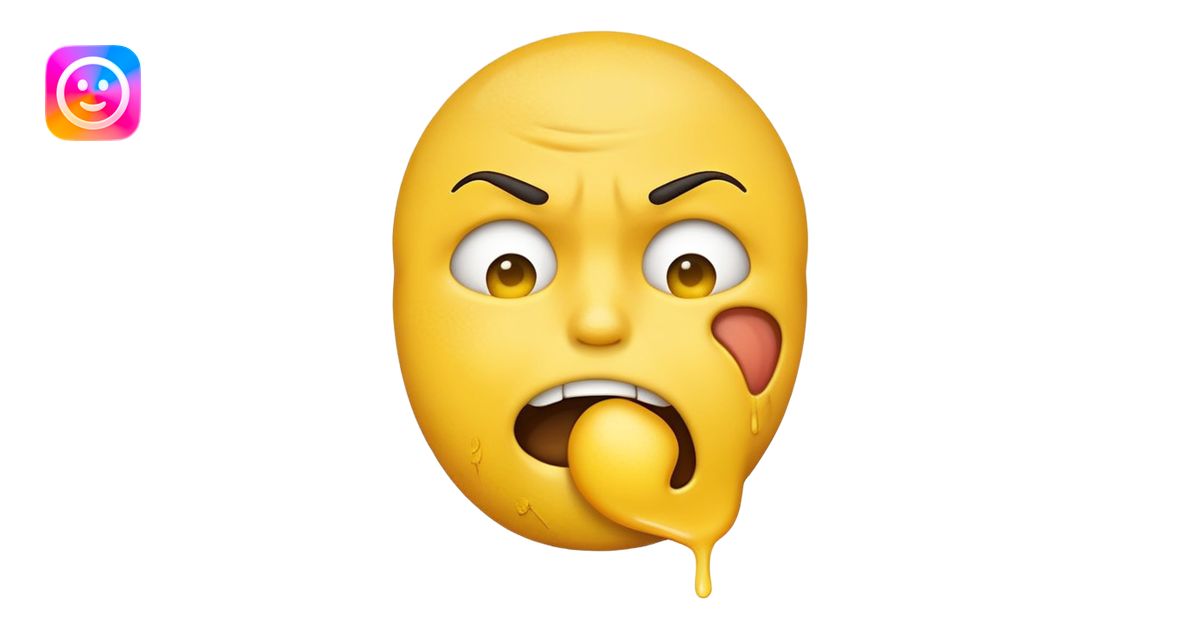 Emoji face choking itself emoji | AI Emoji Generator