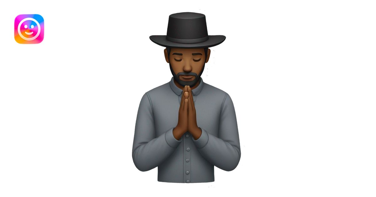 amish man praying emoji | AI Emoji Generator