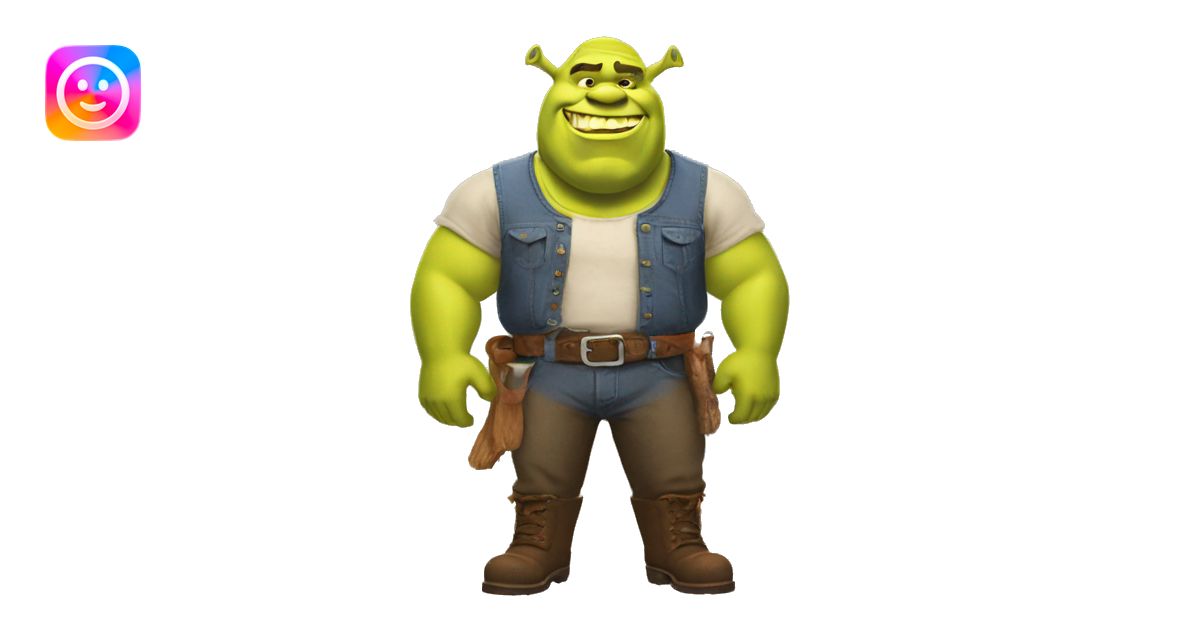 Redneck, shrek, beefy emoji | AI Emoji Generator