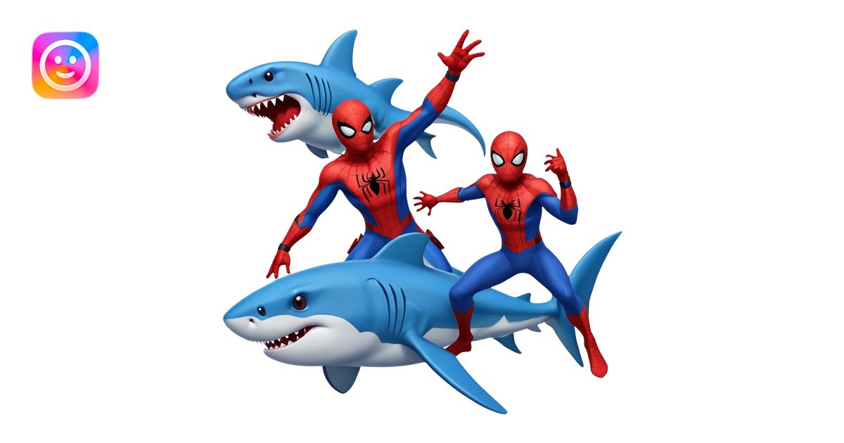 Spider-Man shark dinosaur emoji | AI Emoji Generator