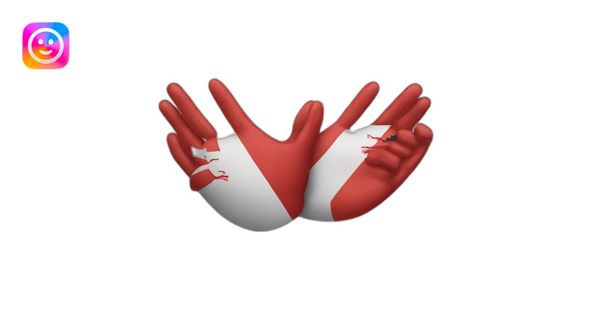 Two hands making a sign like the albanian flag eagle emoji | AI Emoji ...