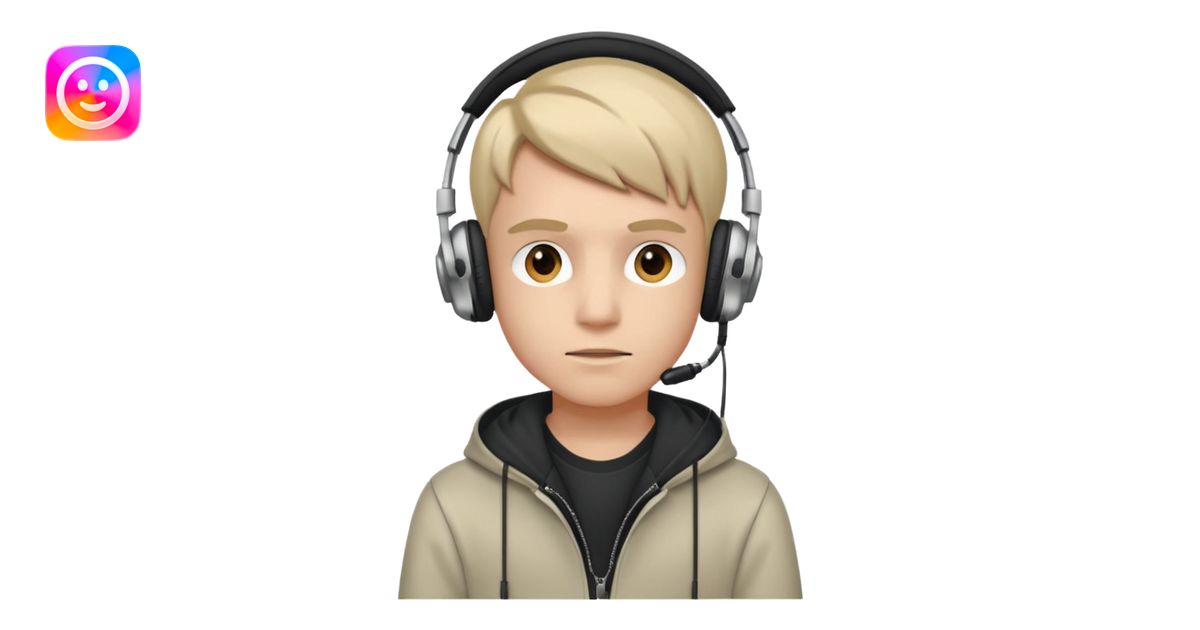 GenZ boy with headphones on and look like editor make him cool asf ...
