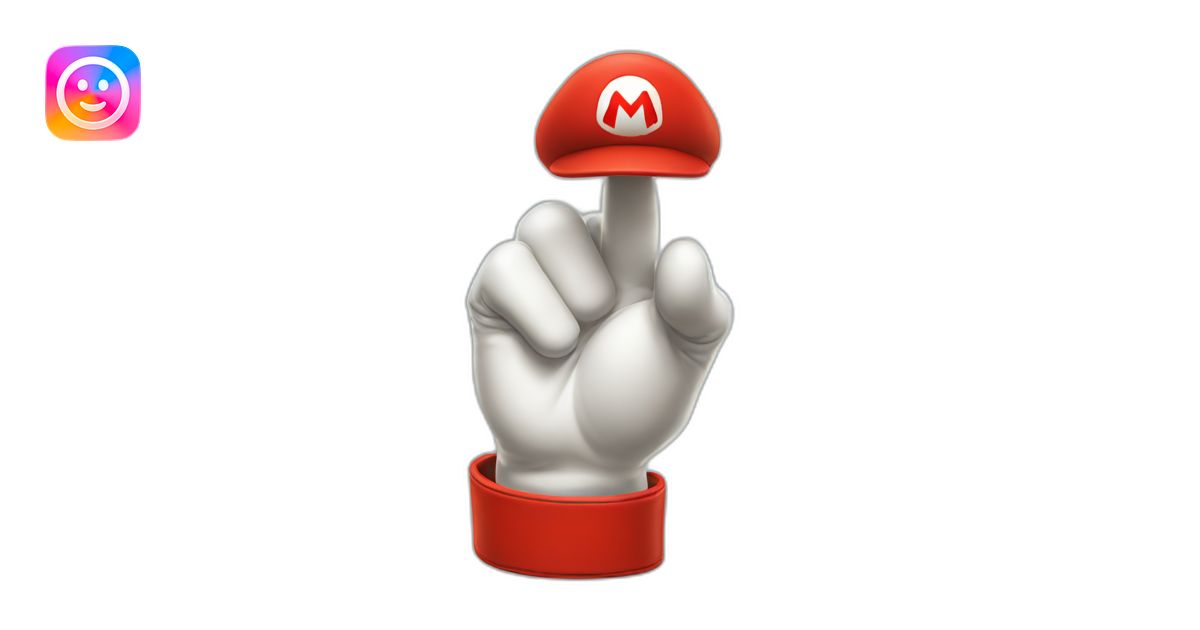 super mario glove finger pointing emoji | AI Emoji Generator