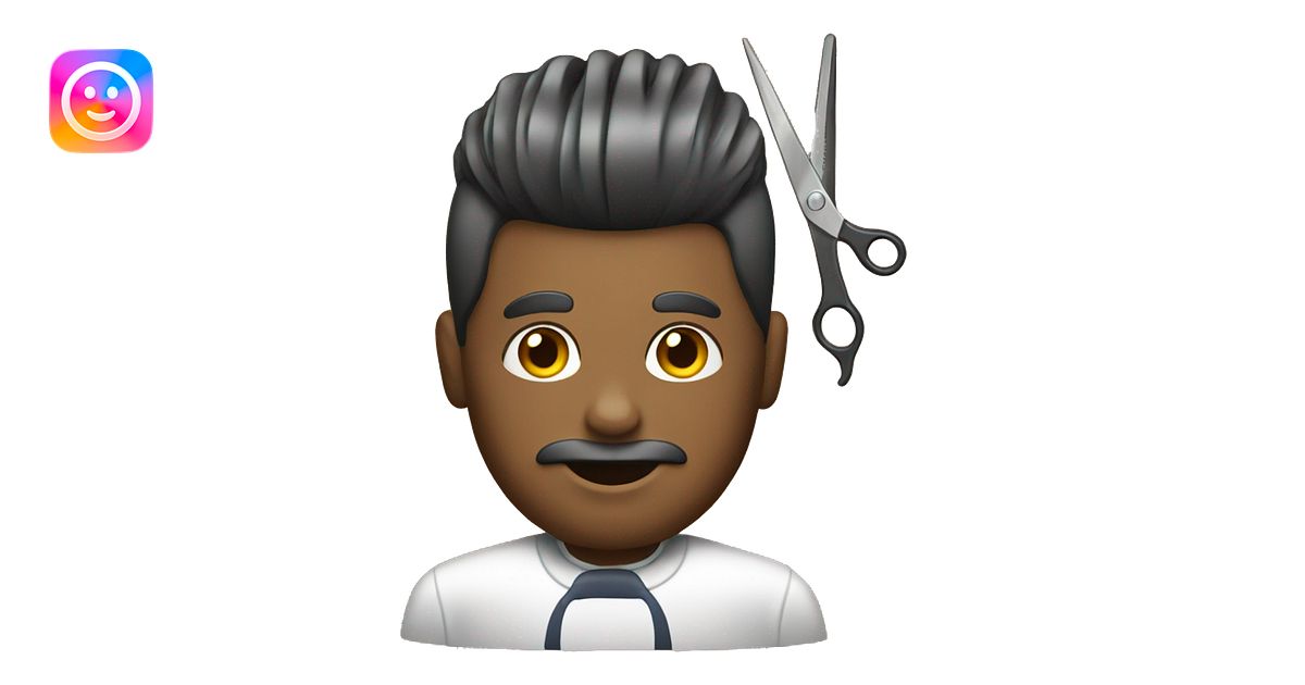 Cutting hair barber emoji | AI Emoji Generator