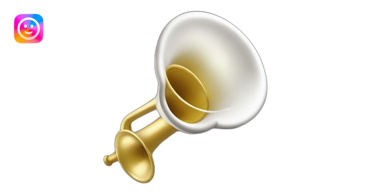 Playing white trumpet emoji | AI Emoji Generator