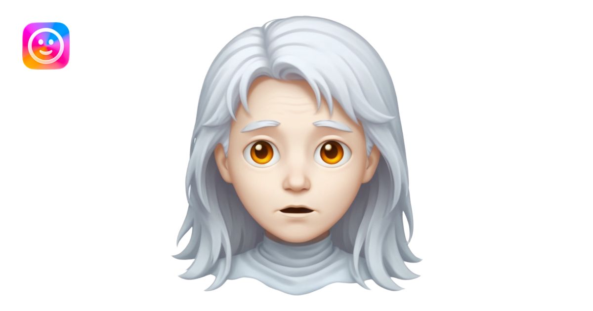 ghost disheveled hair emoji | AI Emoji Generator