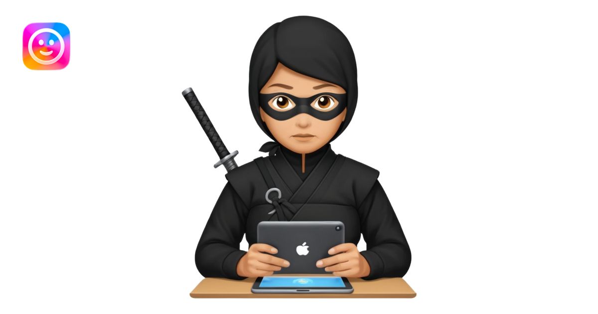 filipino grandmother ninja working in GenAI emoji | AI Emoji Generator