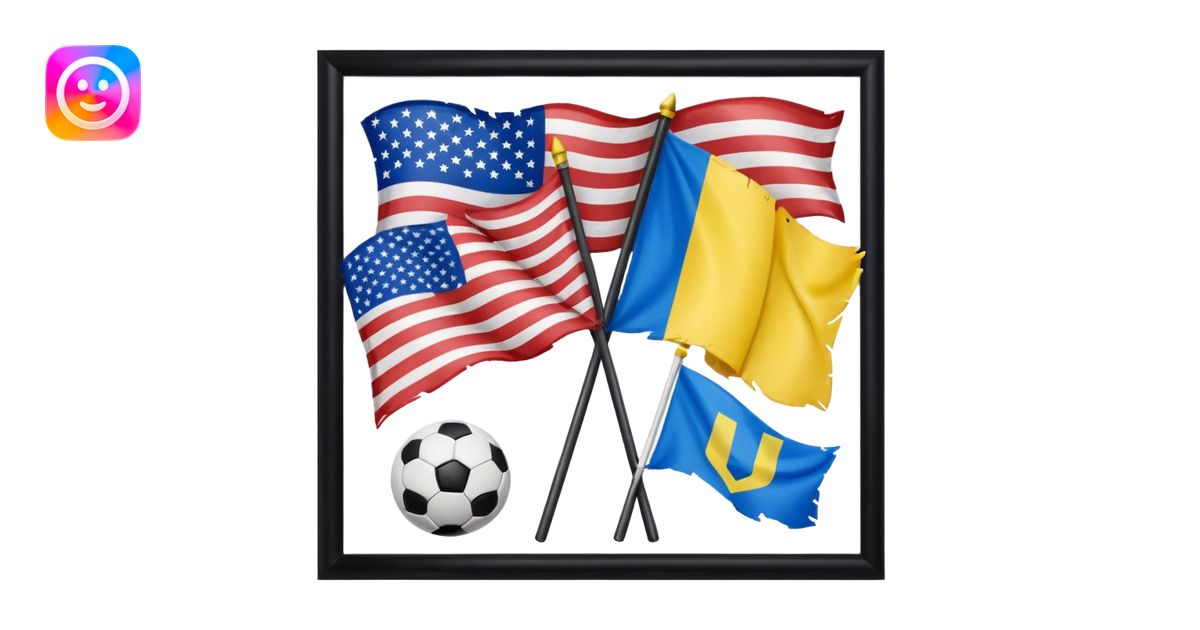 usa and ukraine flags together, sport equipment under emoji | AI Emoji ...