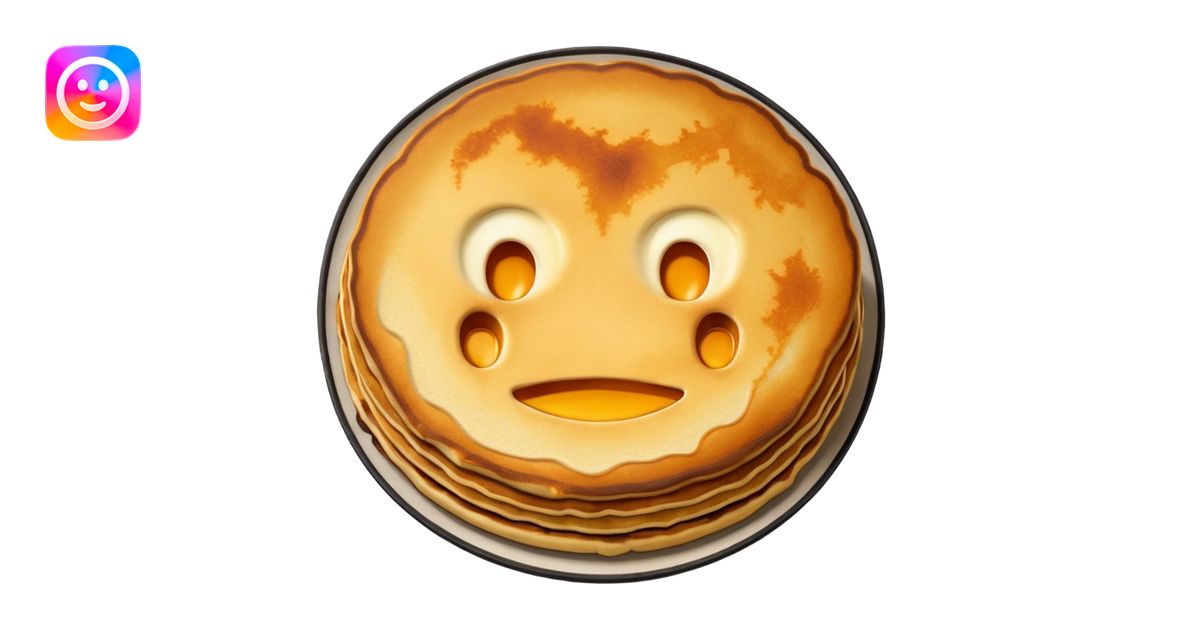 one single burned pancake with no face emoji | AI Emoji Generator
