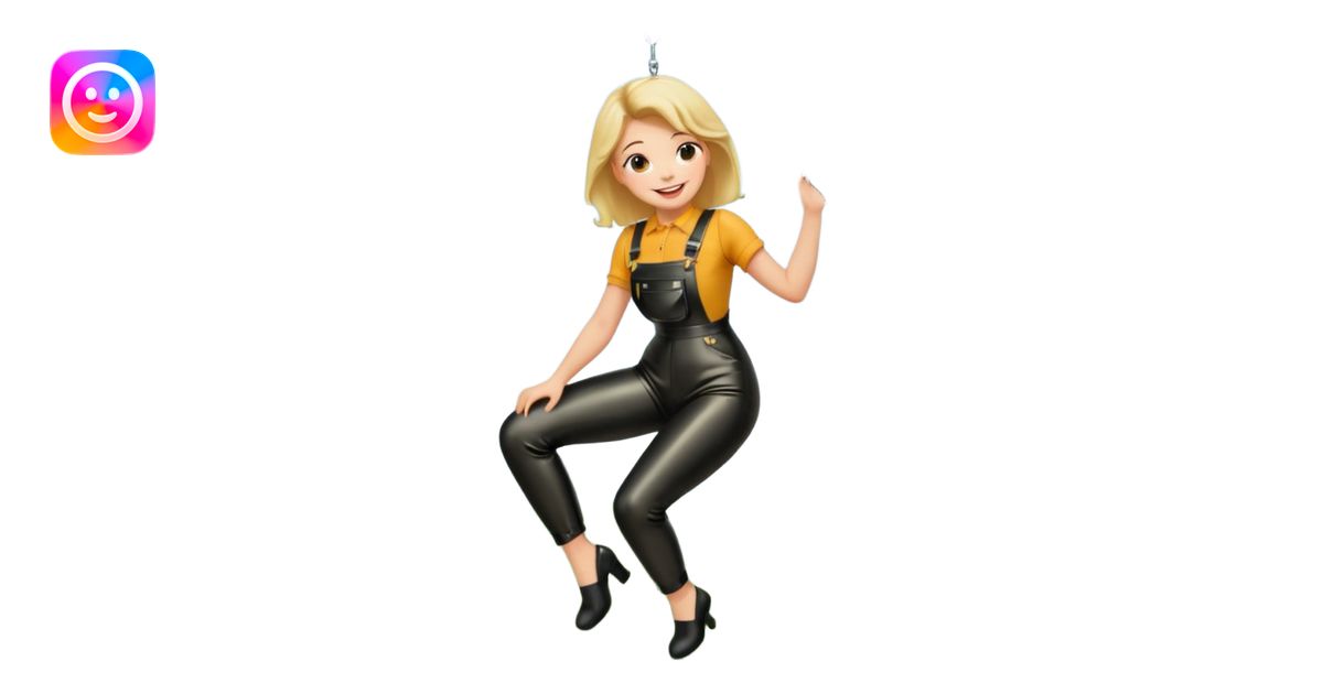 Hanging Wedgie on Tree in Highwaisted Latex Overalls emoji | AI Emoji ...