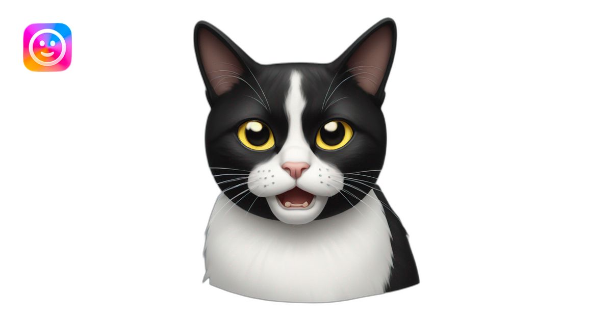 tuxedo cat angry emoji | AI Emoji Generator