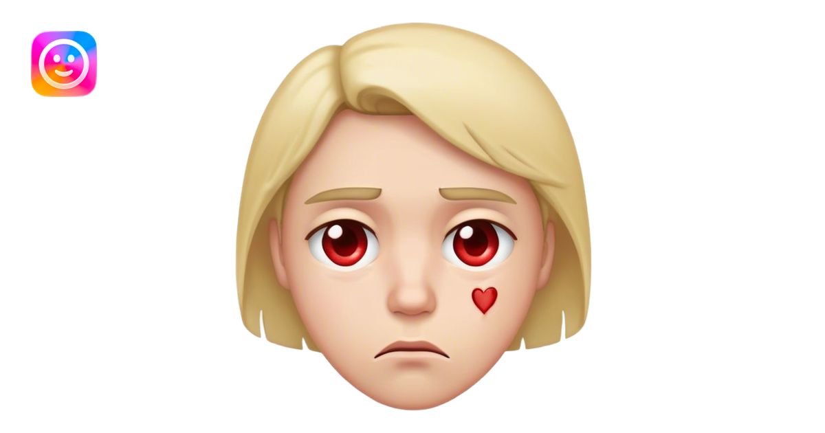 frowning broken heart eyes face emoji | AI Emoji Generator