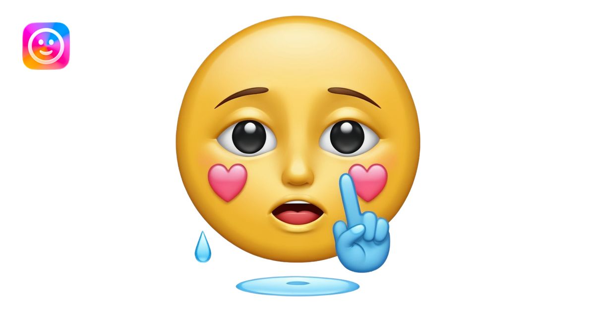 Crying peace sign with kissy face emoji | AI Emoji Generator