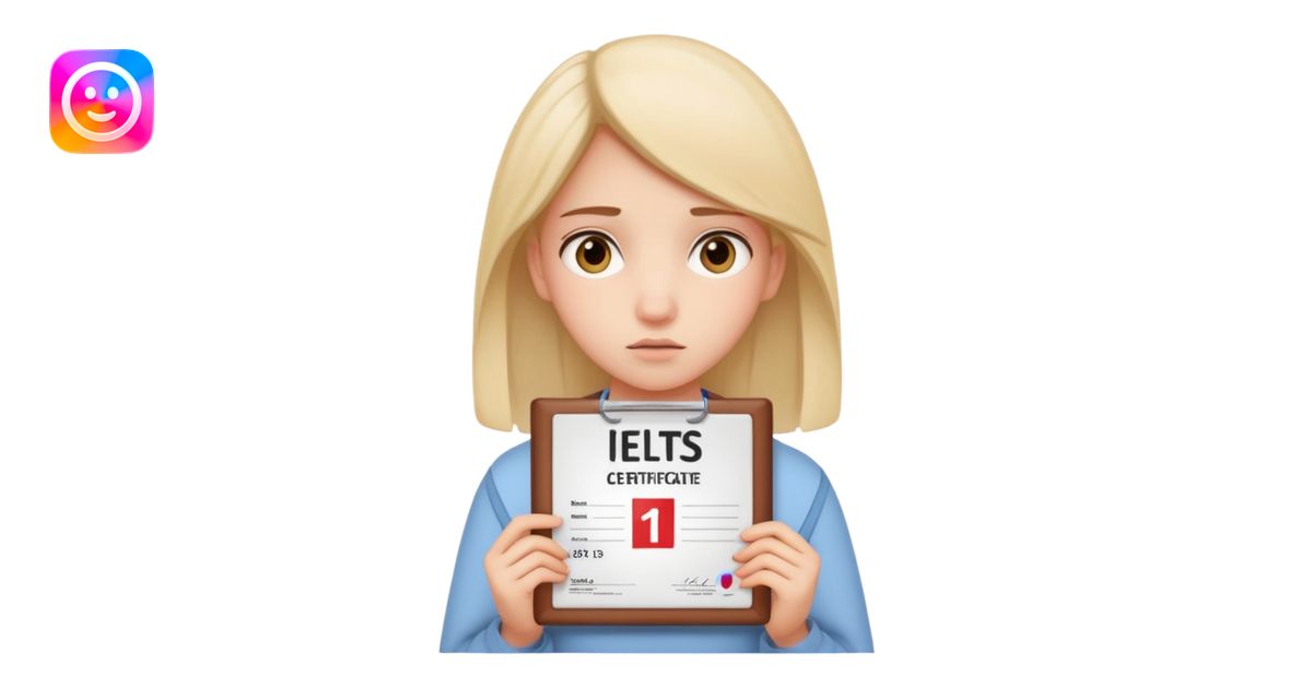 The girl shows her IELTS certificate with a score of 3.0 in ...