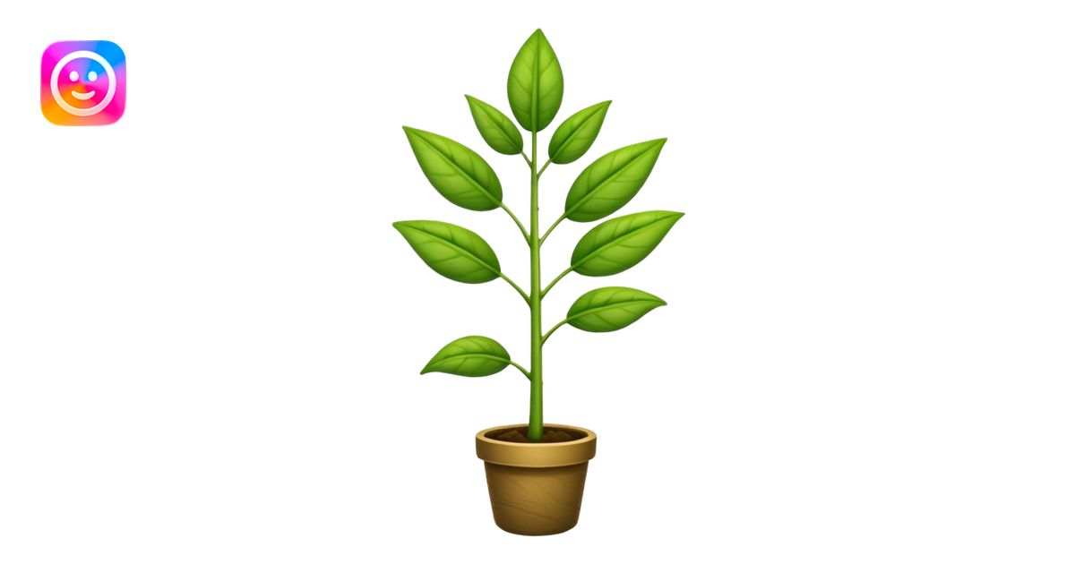 Giant stem plant growing emoji | AI Emoji Generator