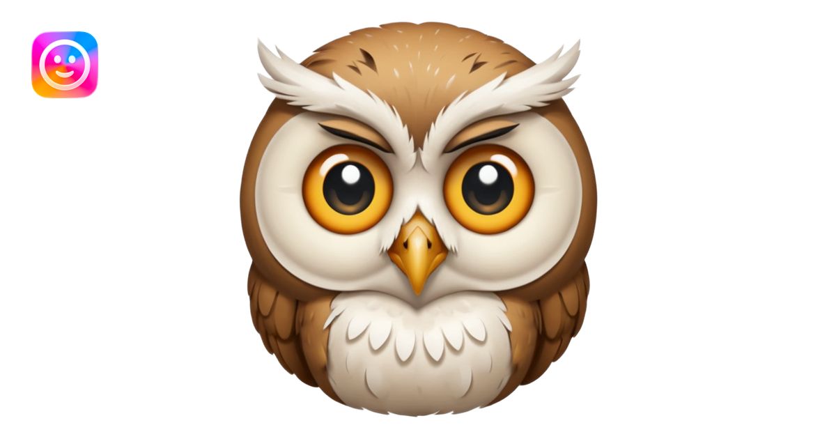 owl emoticon that is crying emoji | AI Emoji Generator