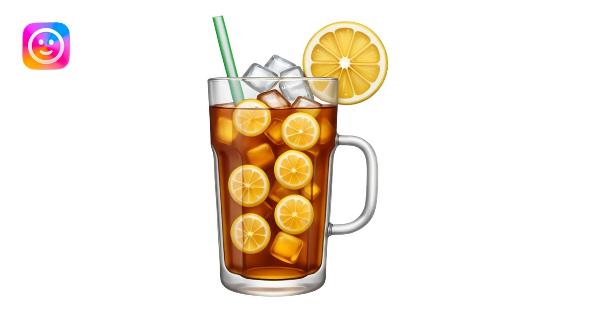 Iced tea NO LEMON emoji | AI Emoji Generator
