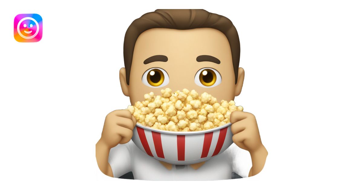 Eating popcorn emoji | AI Emoji Generator