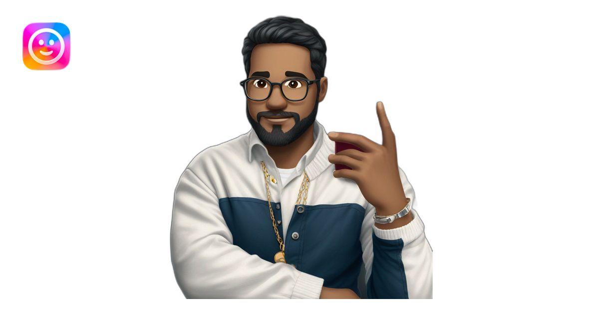 composed man with style emoji | AI Emoji Generator