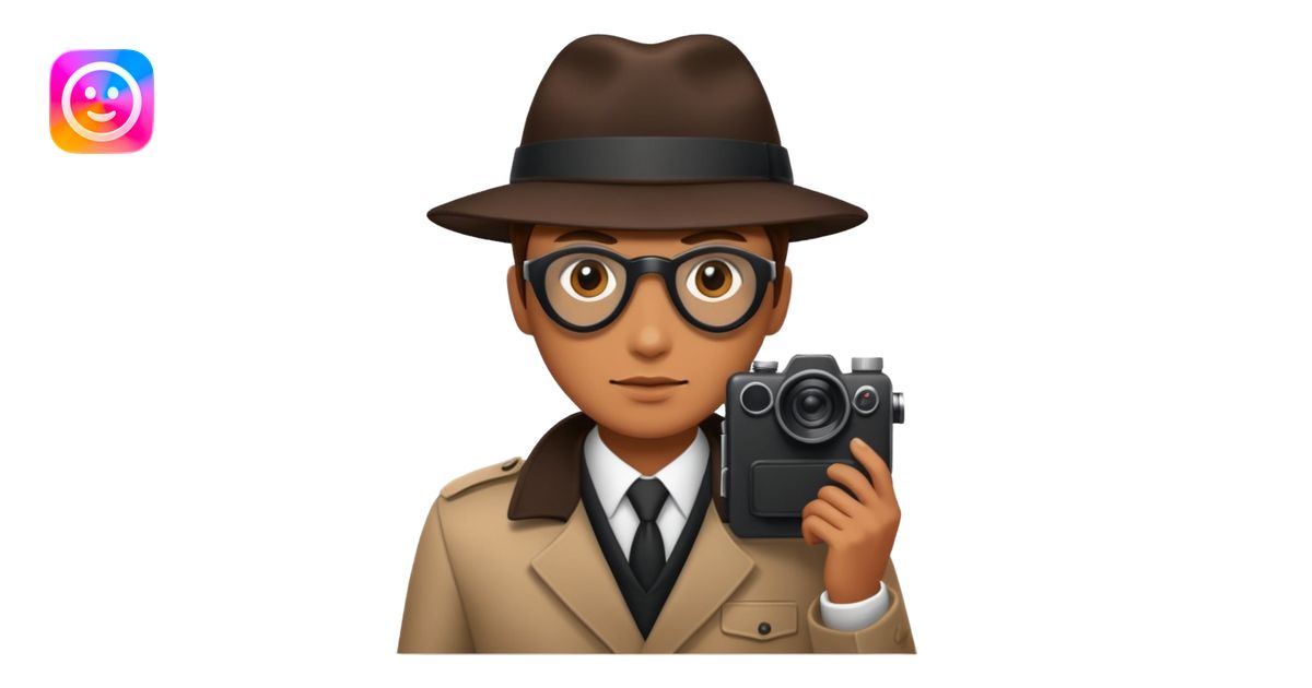 Spy with camera emoji | AI Emoji Generator