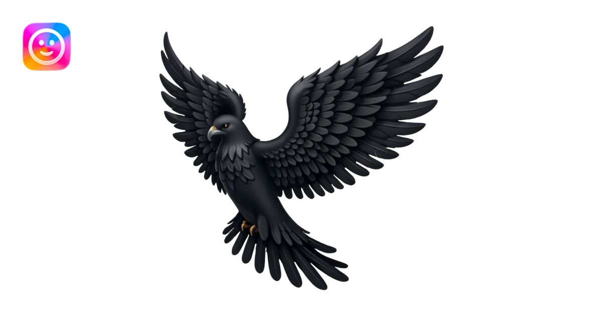 simple wing dark angel emoji | AI Emoji Generator