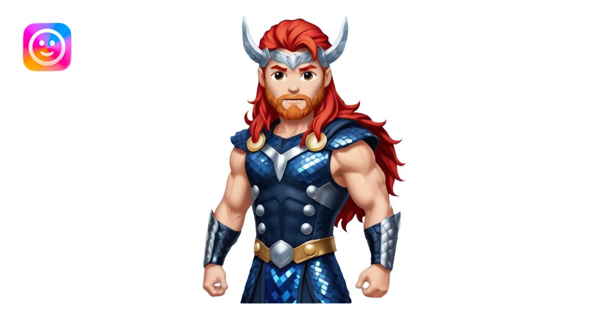 Thor, God of Thunder from Gods and Goddesses with long red hair, dark ...