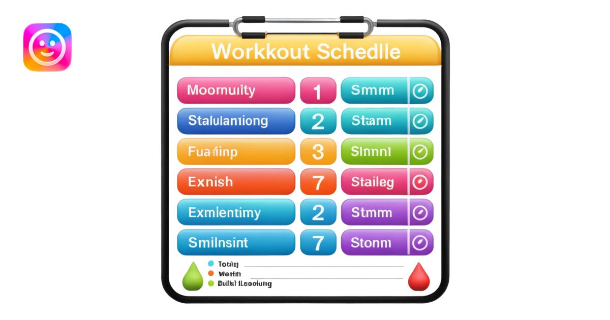 workout schedule emoji | AI Emoji Generator