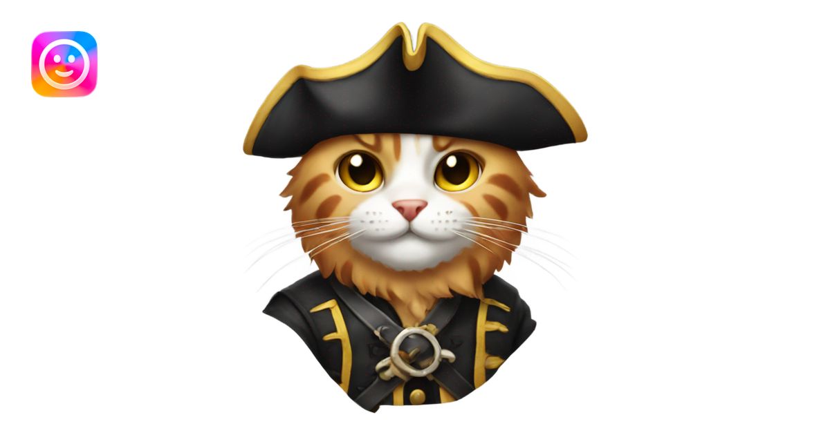 Cat Pirate emoji | AI Emoji Generator