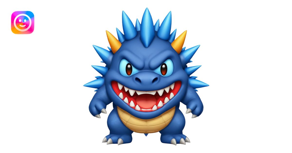 Bowser-Stitch-fusion emoji | AI Emoji Generator