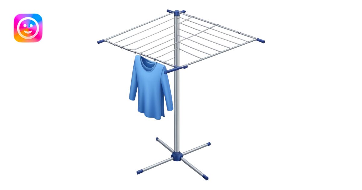 Clothes Drying Rack with a single central steel post, and fanning-out ...
