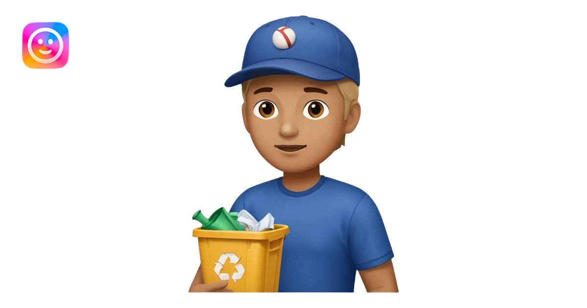 side view , man taking out the trash emoji | AI Emoji Generator