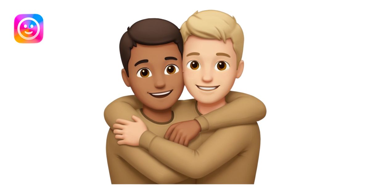 two guys making out emoji | AI Emoji Generator