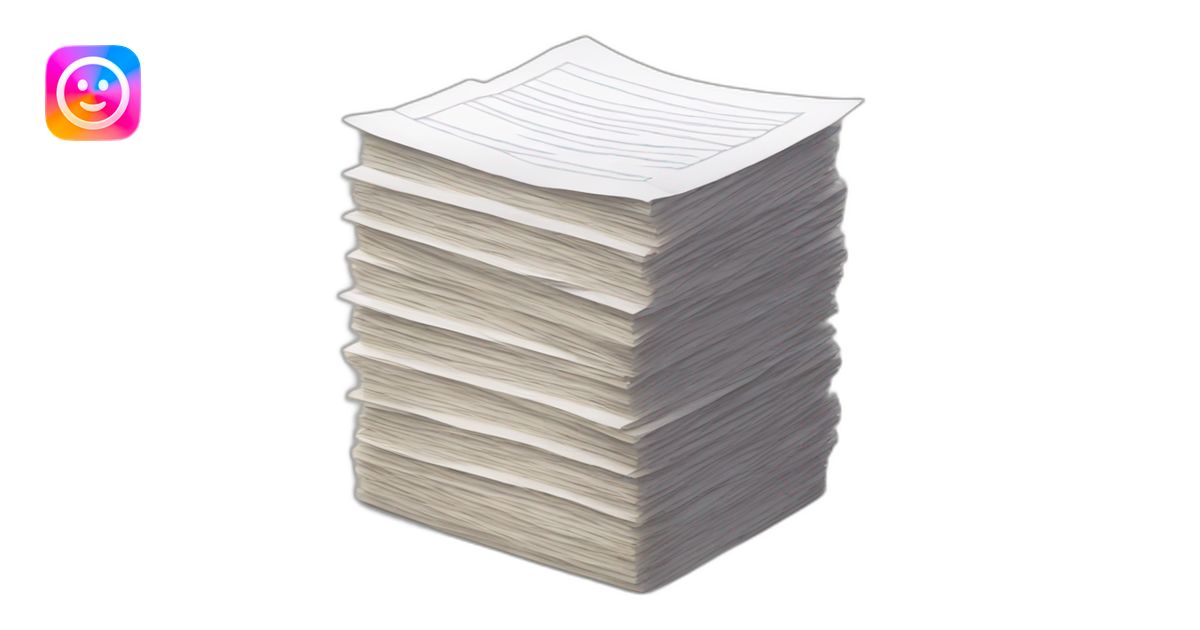 stack of documents emoji | AI Emoji Generator