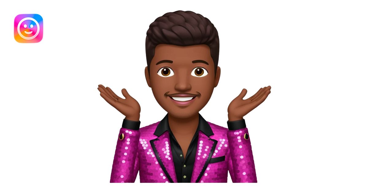 Robin Thicke with dark brown hair, dark pink sequin outfit emoji | AI ...