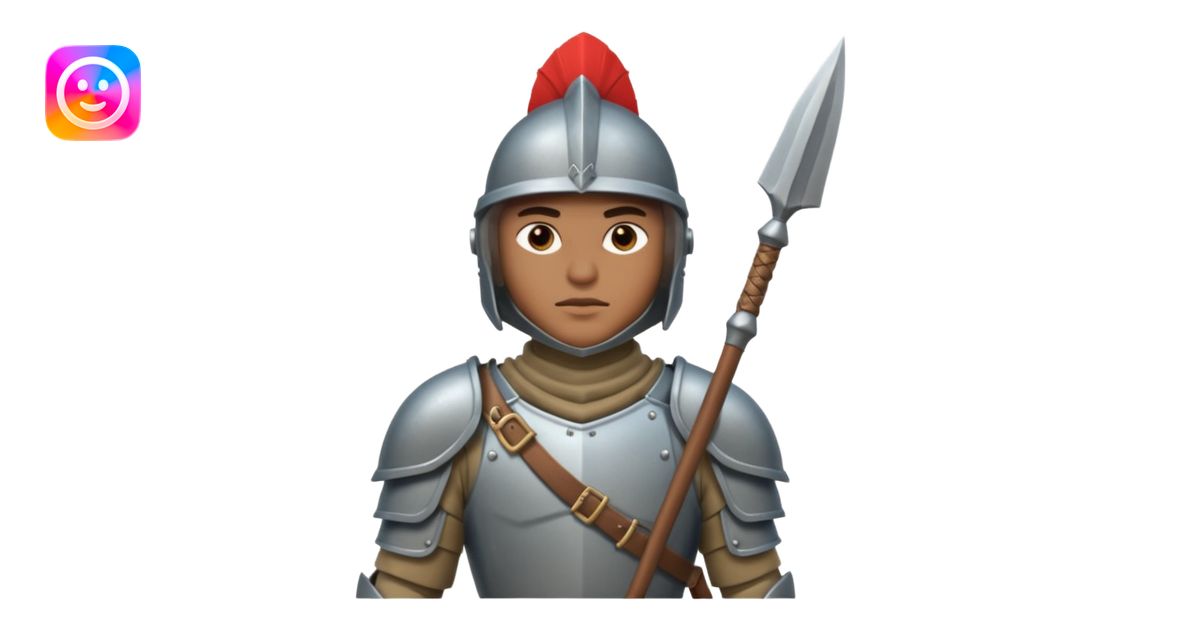 Guard – Armored soldier with spear or halberd emoji | AI Emoji Generator
