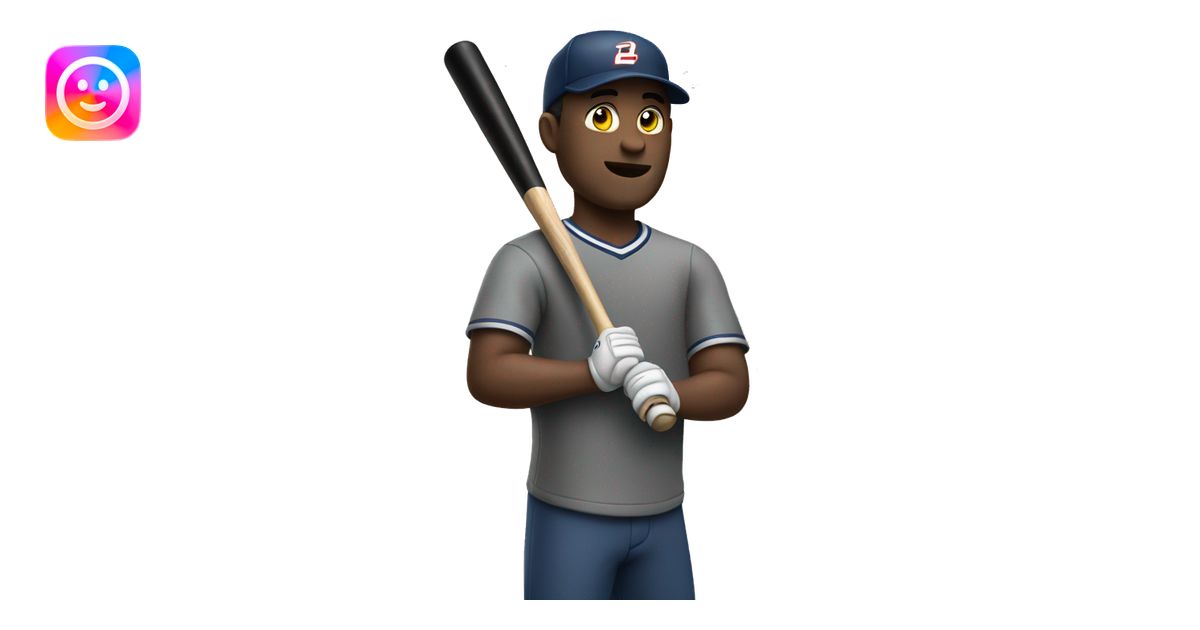 Man swinging a Baseball bat emoji | AI Emoji Generator
