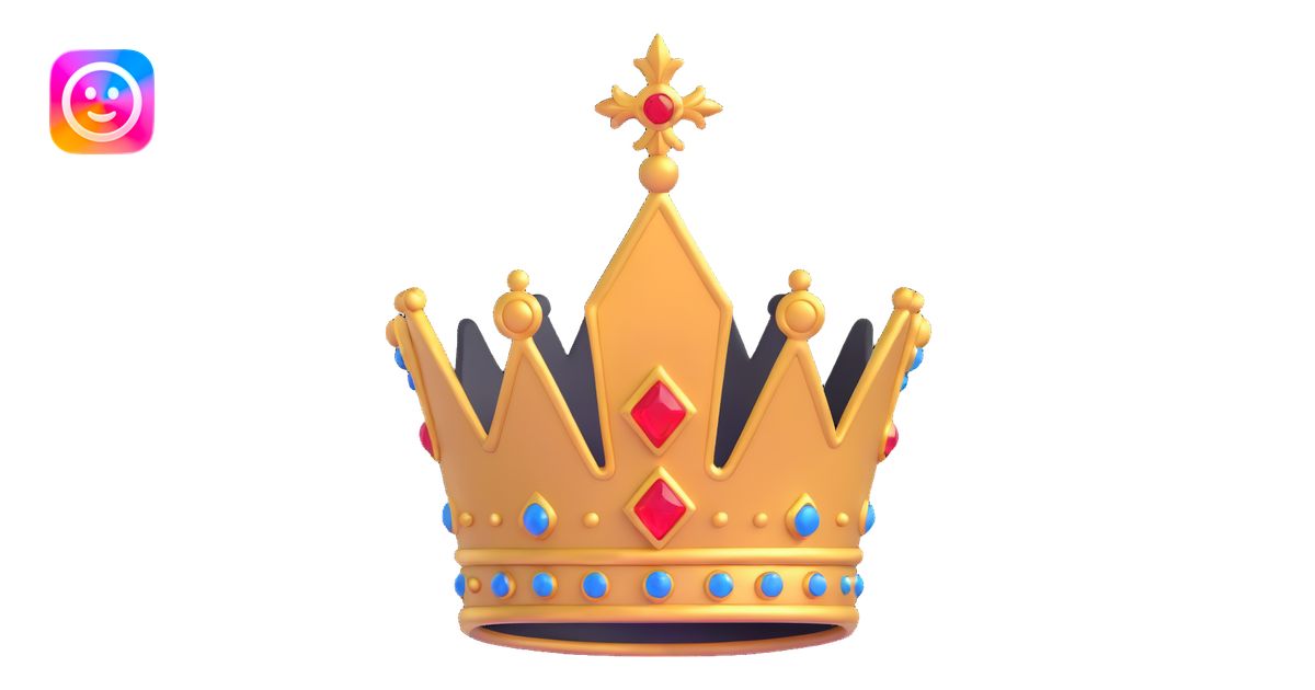 stylized crown with a subtle keyhole, elegant and exclusive emoji | AI ...
