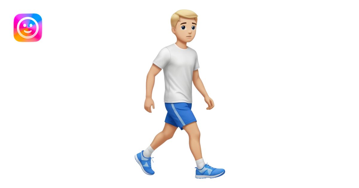 White male walking to the left full body emoji | AI Emoji Generator