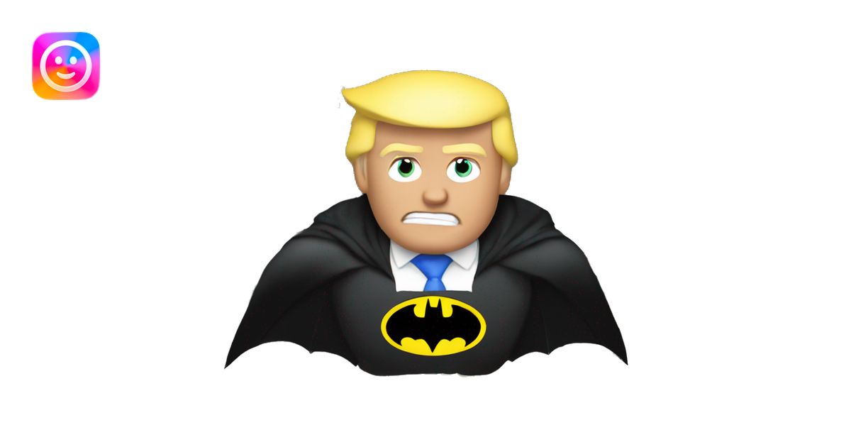 Donald Trump as Batman emoji | AI Emoji Generator