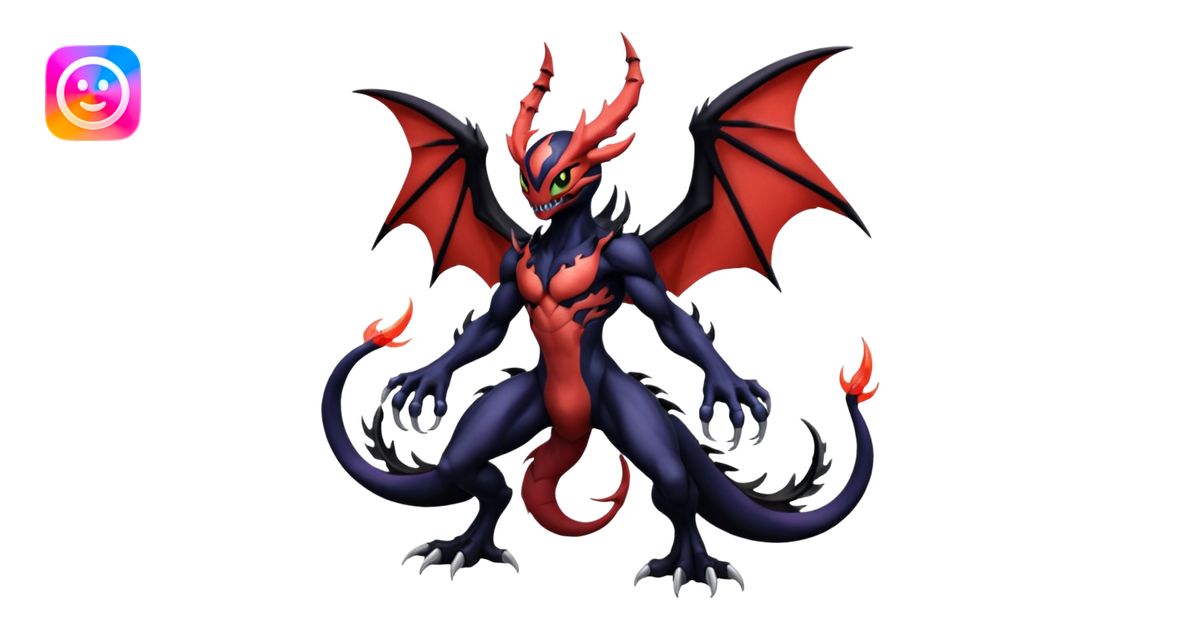 Venom-Stitch-Yveltal-Lunala-Fakémon-hybrid-creature (full body) emoji ...