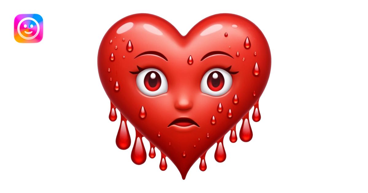 glitter red blood emoji | AI Emoji Generator
