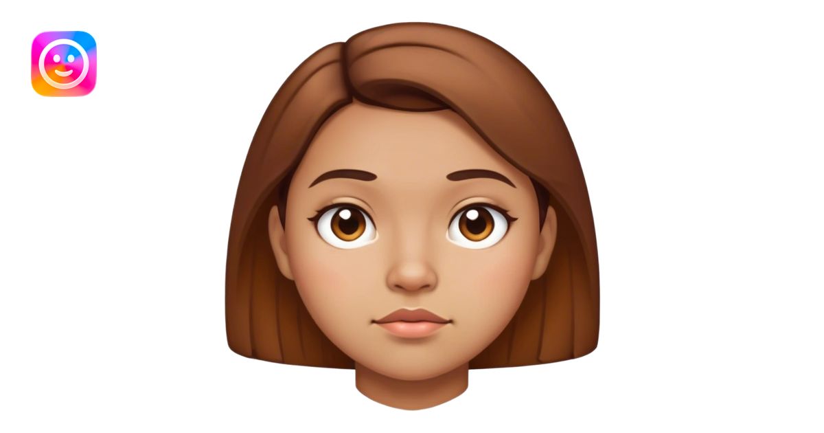Girl with short gay brown hair and massive chin pimple emoji | AI Emoji ...